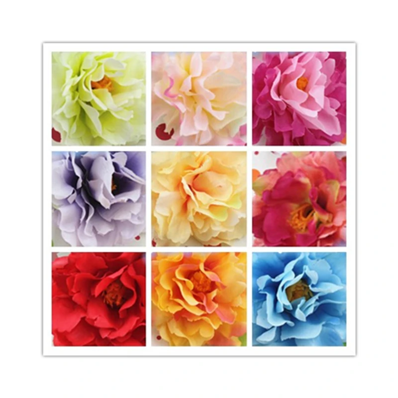 10pcs/lot, 9 colors 8cm Peony artificial flower silk Fake flower cloth ...