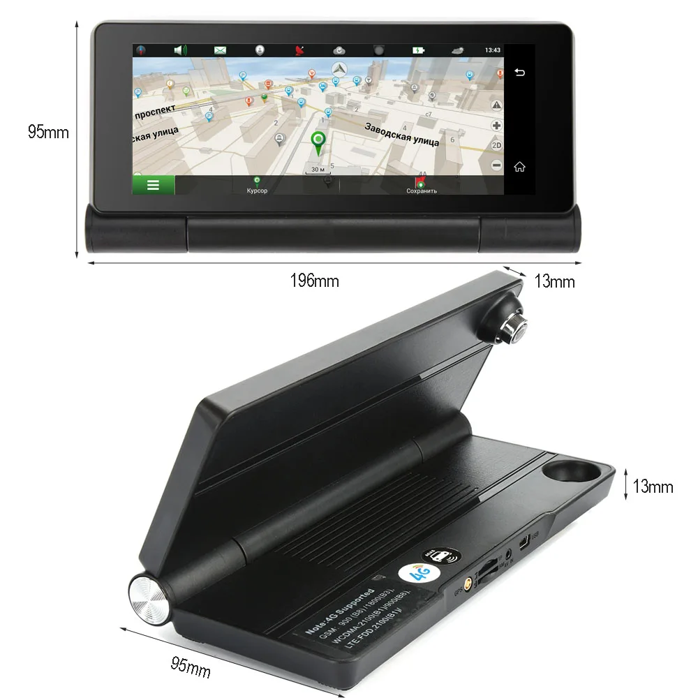 מצלמות רכב - 4G Wifi Car DVR Camera Android 5.1 GPS Navigation ADAS ...