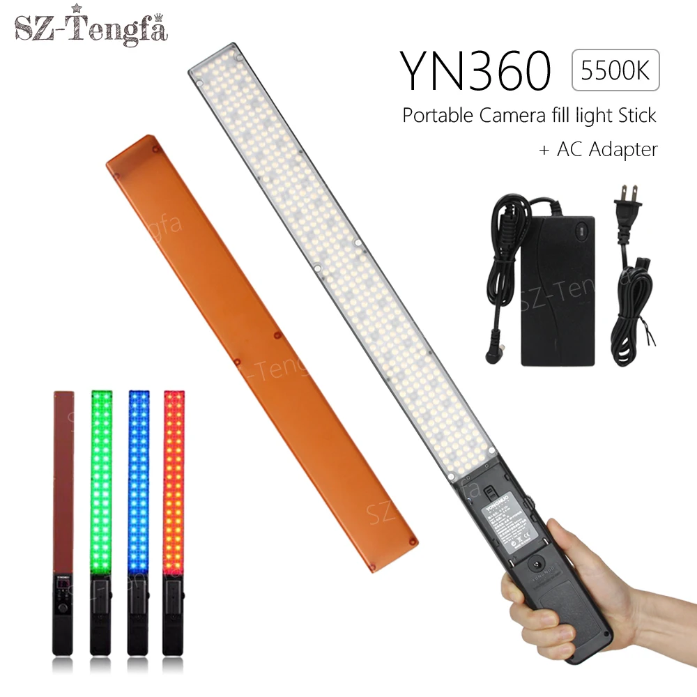 YONGNUO 360 LED YN360 5500K de luz LED para vídeo RGB colorido 39,5 CM ...