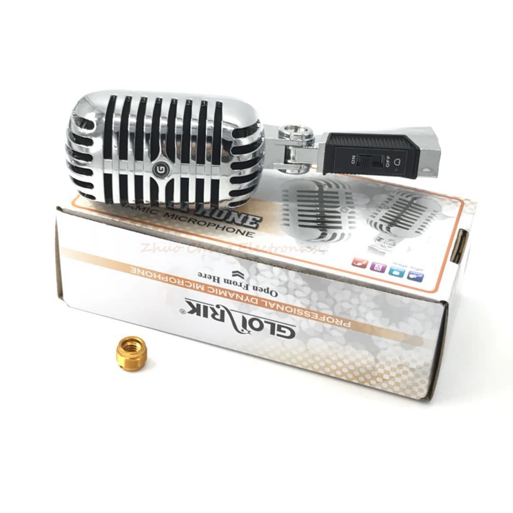 Professional Wired Vintage Classic Microphone Dynamic Moving Coil Mike ...