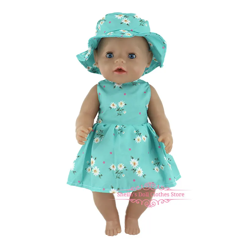 Fashion Dress For 17 Inch Baby Reborn Doll 43cm Born Baby Doll Clothes ...