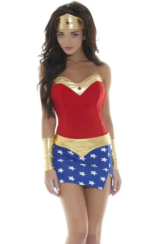 Halloween Costumes For Women Sexy Wonder Woman Cosplay Party Costume For Adult In Sexy Costumes