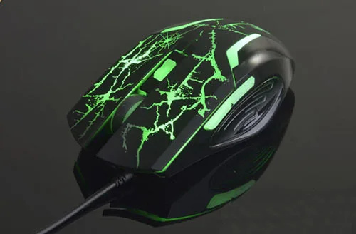 Free shipping, 2400 DPI, 6D mouse gamer, games mouse with green color ...