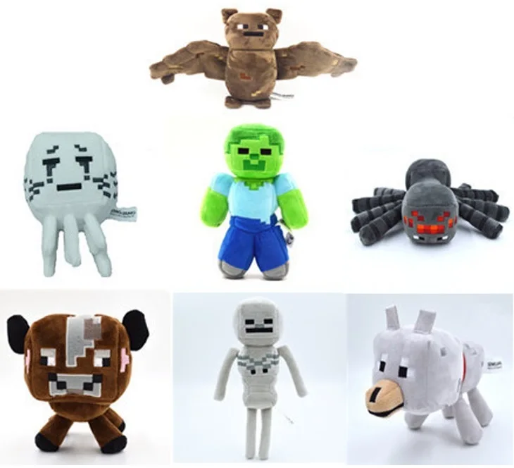 Minecraft Toys 34CM Minecraft Skeleton Plush Stuffed Toys Movie Toys ...