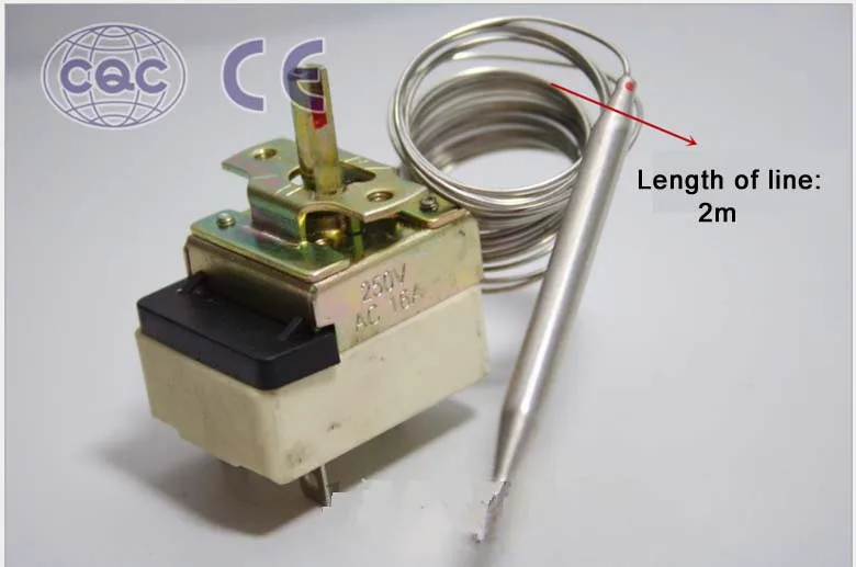 30 110 / 50 300 centigrade ceramic base thermostat with 2m cable boiler water heater thermostat ...