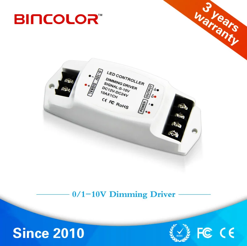 12V constant voltage 0 10V LED dimming driver, 24V 10A* 1channel output 0 10V dimmer|0-10v ...