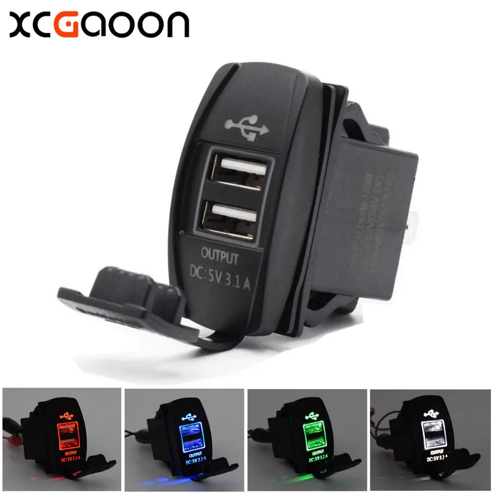 Universal-USB-Interface-Socket-Charger-Adapter-5V-3-1A-Dual-USB-Car ...