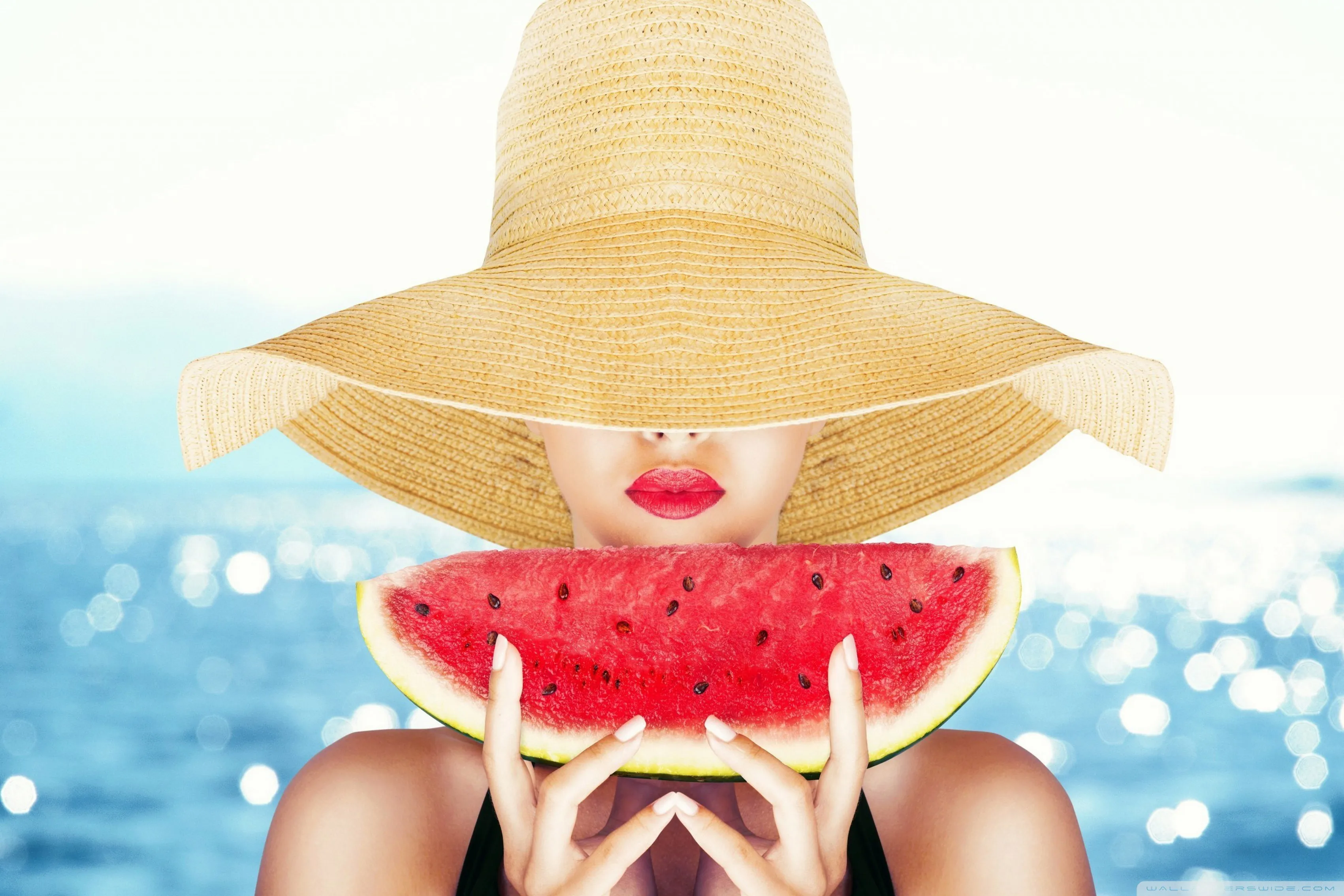 Home Decoration Fresh Watermelon Silk Fabric Poster Print RW054 in home-decoration-fresh-watermelon-silk-fabric-poster-print-rw054-in