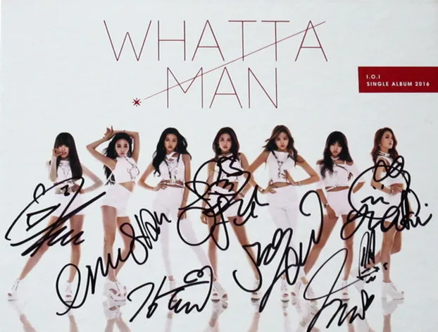 I-O-I-IOI-autographed-signed-with-pen-2016-WHATTA-MAN-first-album-CD ...