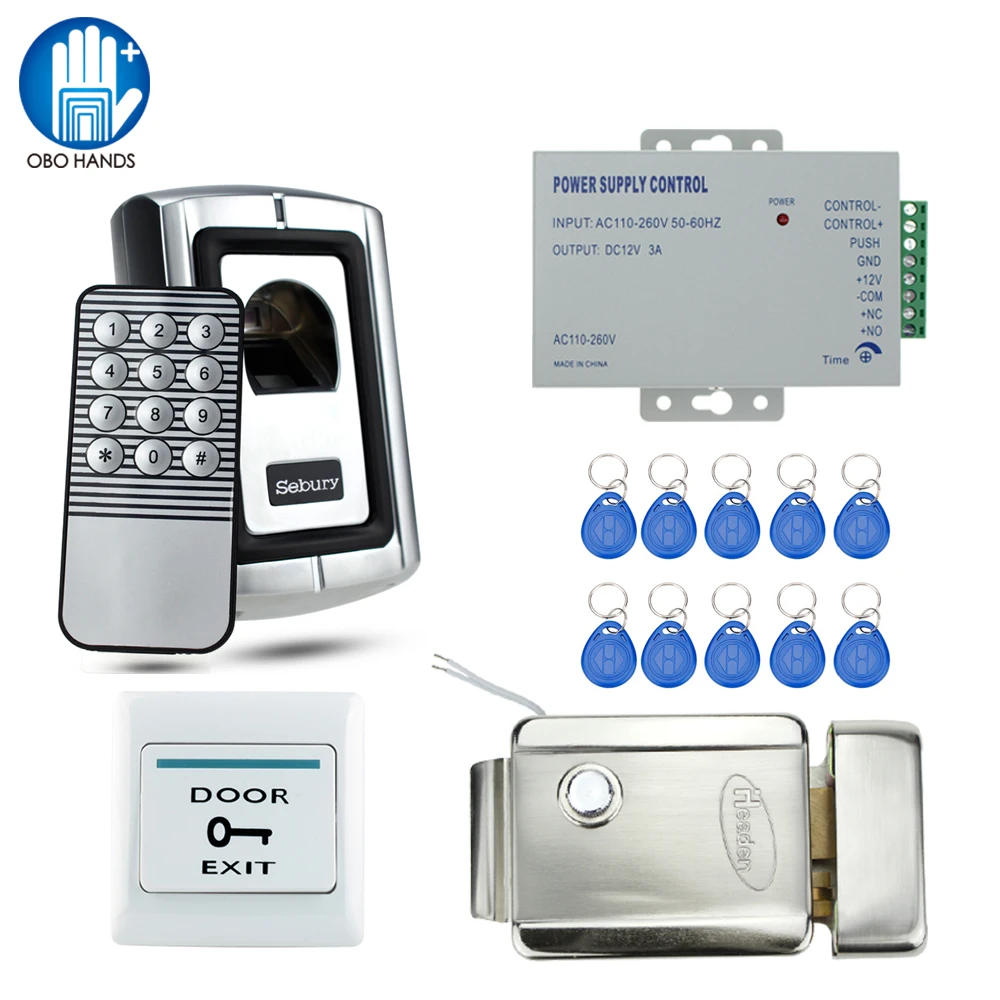 RFID Stand alone Fingerprint Access Control Security Lock System 125KHz Fingerprint Scanner ...