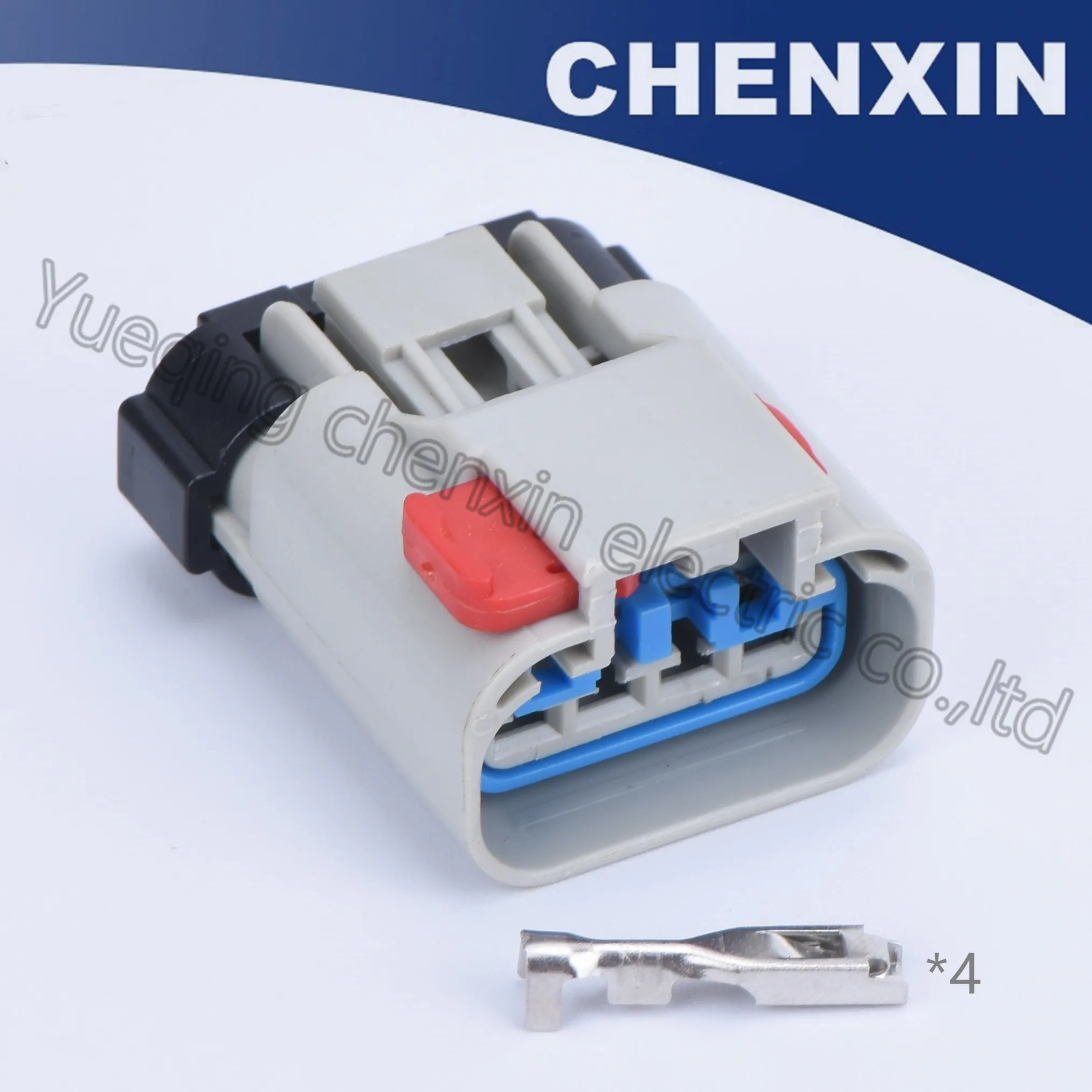 그레이 4 핀 자동차 방수 자동 커넥터 (파란색 클립) 여성 54200410 자동차 액세서리 와이어 연결|케이블, 어댑터 ...