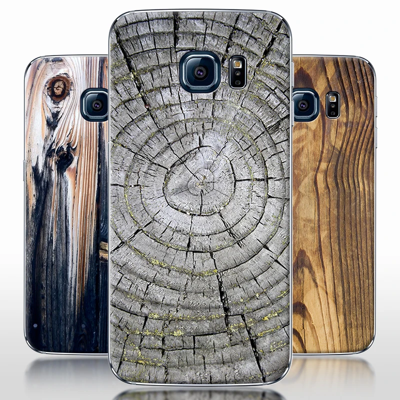 For Samsung Galaxy S7 case,Purecolor Stone & wood grain painted Hard PC ...
