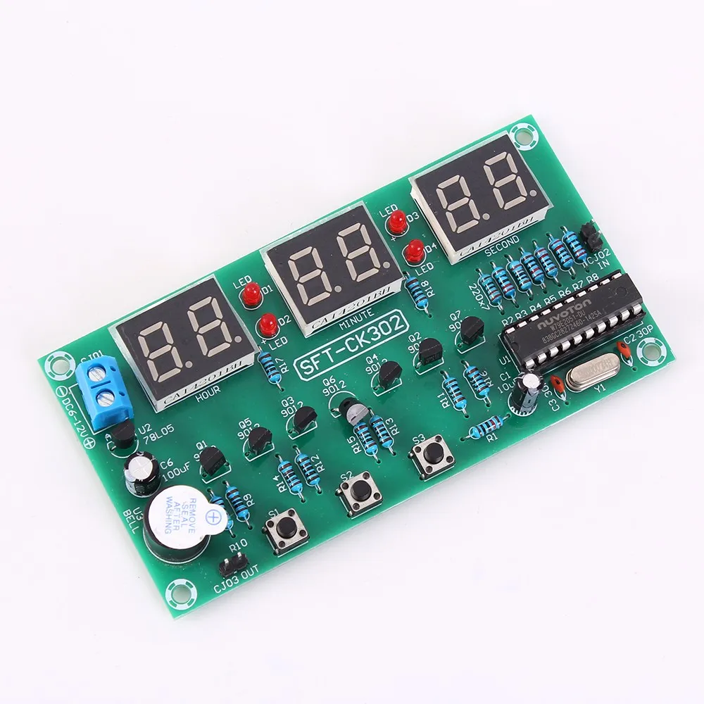 6 Bites Led Elektronikus Óra Modul Ébresztőóra Visszaszámlálás ...