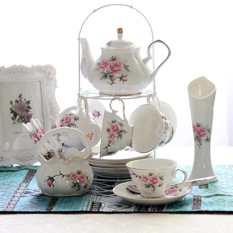 Luxurious-Teapot-Set-British-Style-Tea-Sets-Bone-China-Elegant-Teaware ...