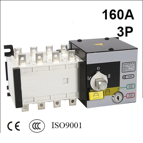 3 Pole 3 Phase Automatic Transfer Switch Ats 160a 220v/ 230v/380v/440v ...