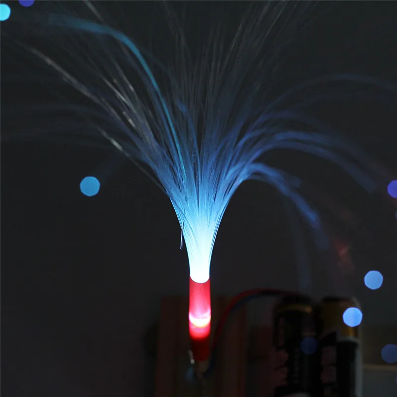 Electronic DIY Kit Multicolors Changing LED Optic Fiber Light Lamp ...