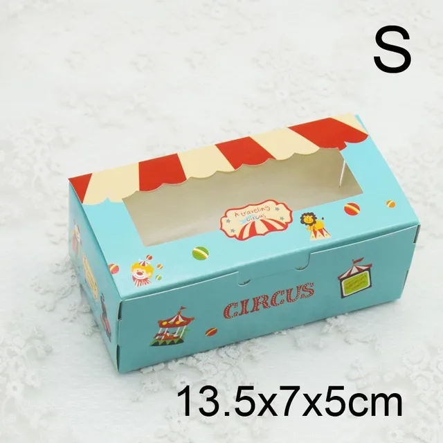 10 Pcs Circus Gift Box With Window Birthday Gift Box Kids Party Candy ...