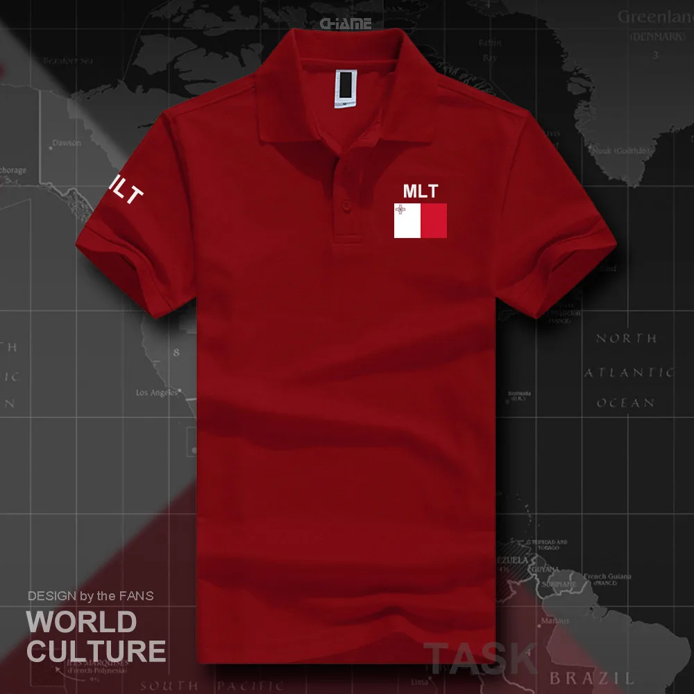 Republic Of Malta Mlt Polo Shirts Men Short Sleeve White Brands Printed ...