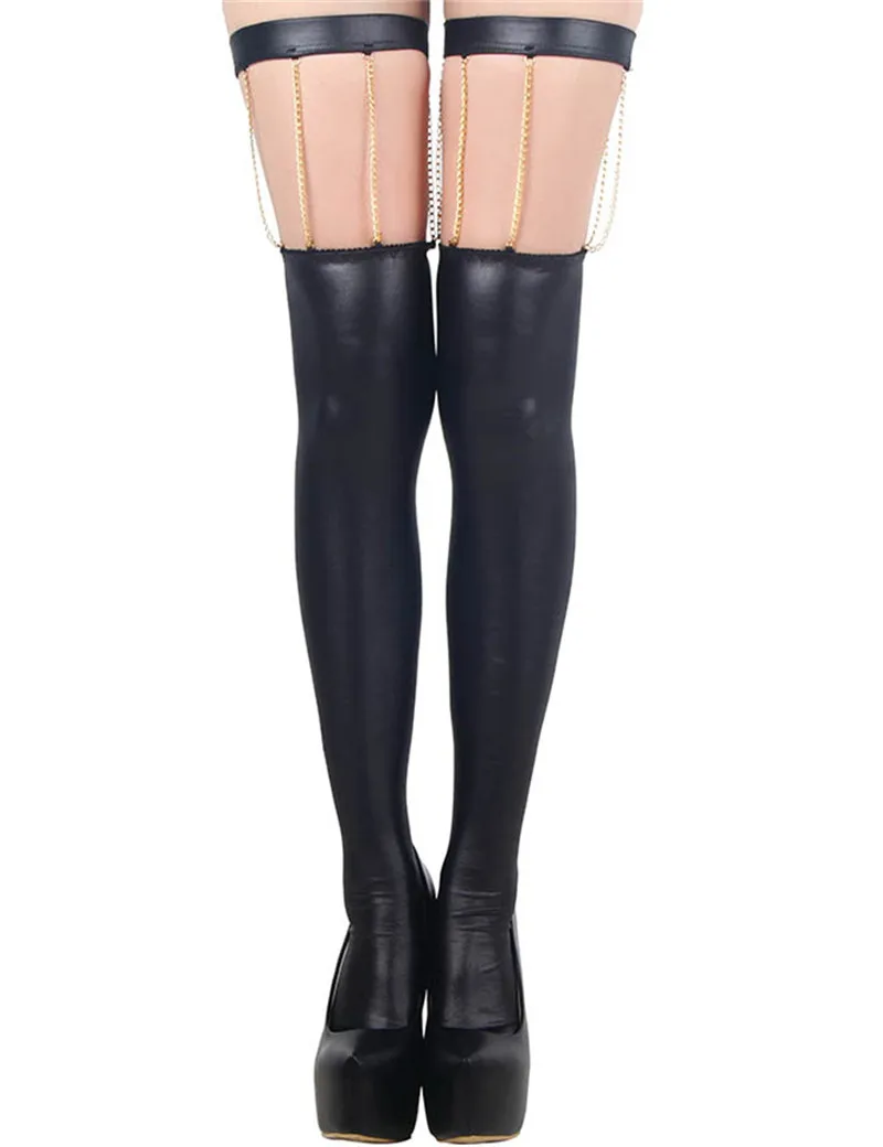 80057 Popular black stockings special design sexy above knee women ...