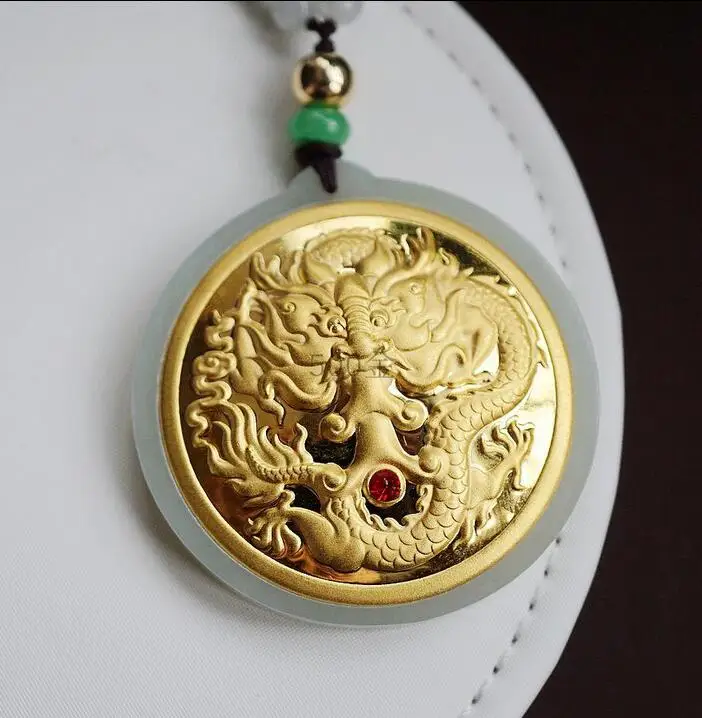3D-24K-GOLD-Dragon-Jade-Pendant-For-Men-Round-Classic-Jade-Pendant ...