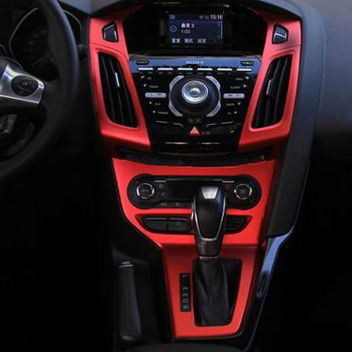 Car-styling Teeze Car Interior Center Console Color Change Carbon Fiber ...