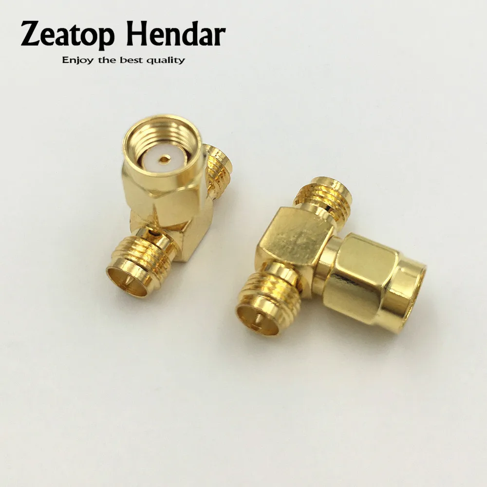 Aliexpress.com : Buy 10Pcs Brass Triple 3 Way T Type RP SMA Male to 2 ...