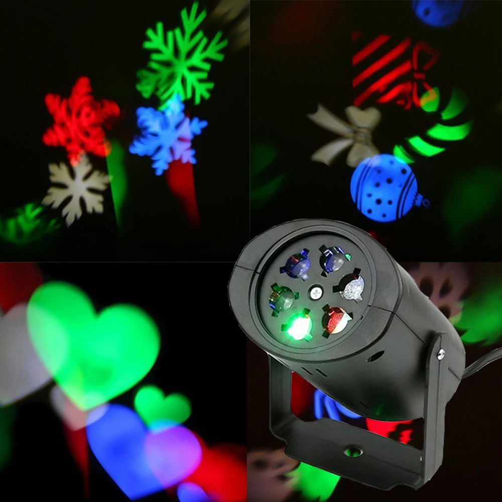 Waterproof Moving Snow Laser Projector Lamps Snowflake Led Stage Light ...