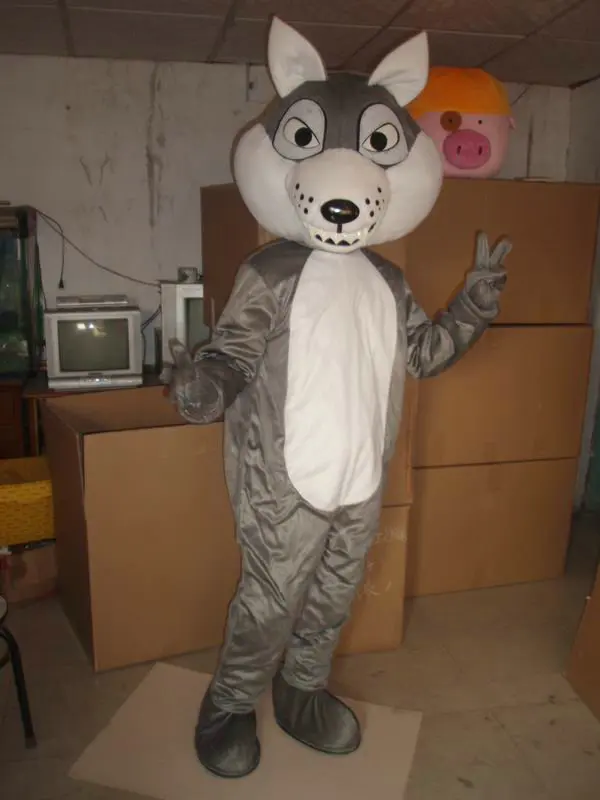 Mascot Alpha Wolf Mascot Costume Adult Cartoon Character Mascotta Kit ...