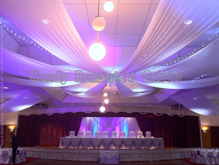 Luxury Wedding Roof Drape Canopy Drapery For Decoration Wedding Fabric ...