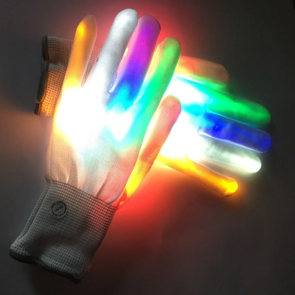 New Year Gift Stage Show Dancing Magic Light LED Gloves Light Up ...