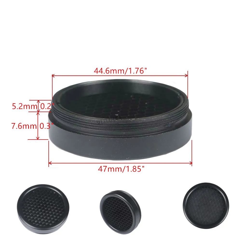 Airsoft Rifle 40mm Anti-reflection Sunshade Protective Cover Cap ...