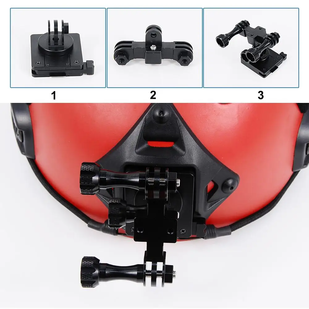 Helmet Front Mount 360 Degree Rotating Head Camera Universal Bracket ...
