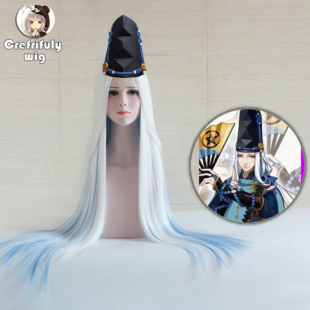 100cm Onmyoji Abe No Seimei Game Cosplay Wig Long Straight Halloween ...