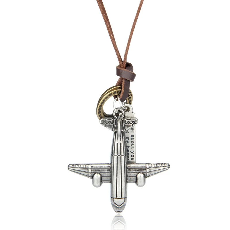 NIUYITID Necklace & Pendants Vintage Aircraft Plane Charm Jewelry For ...