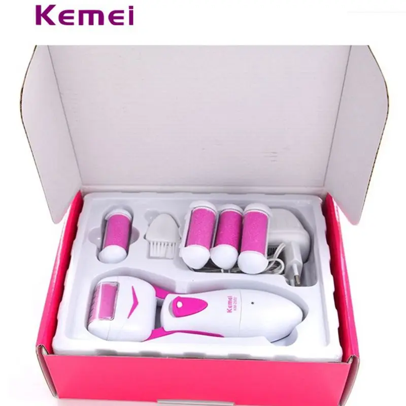 Rechargeable Foot Care Tool + 5 Roller Electric Pedicure Dead Skin ...