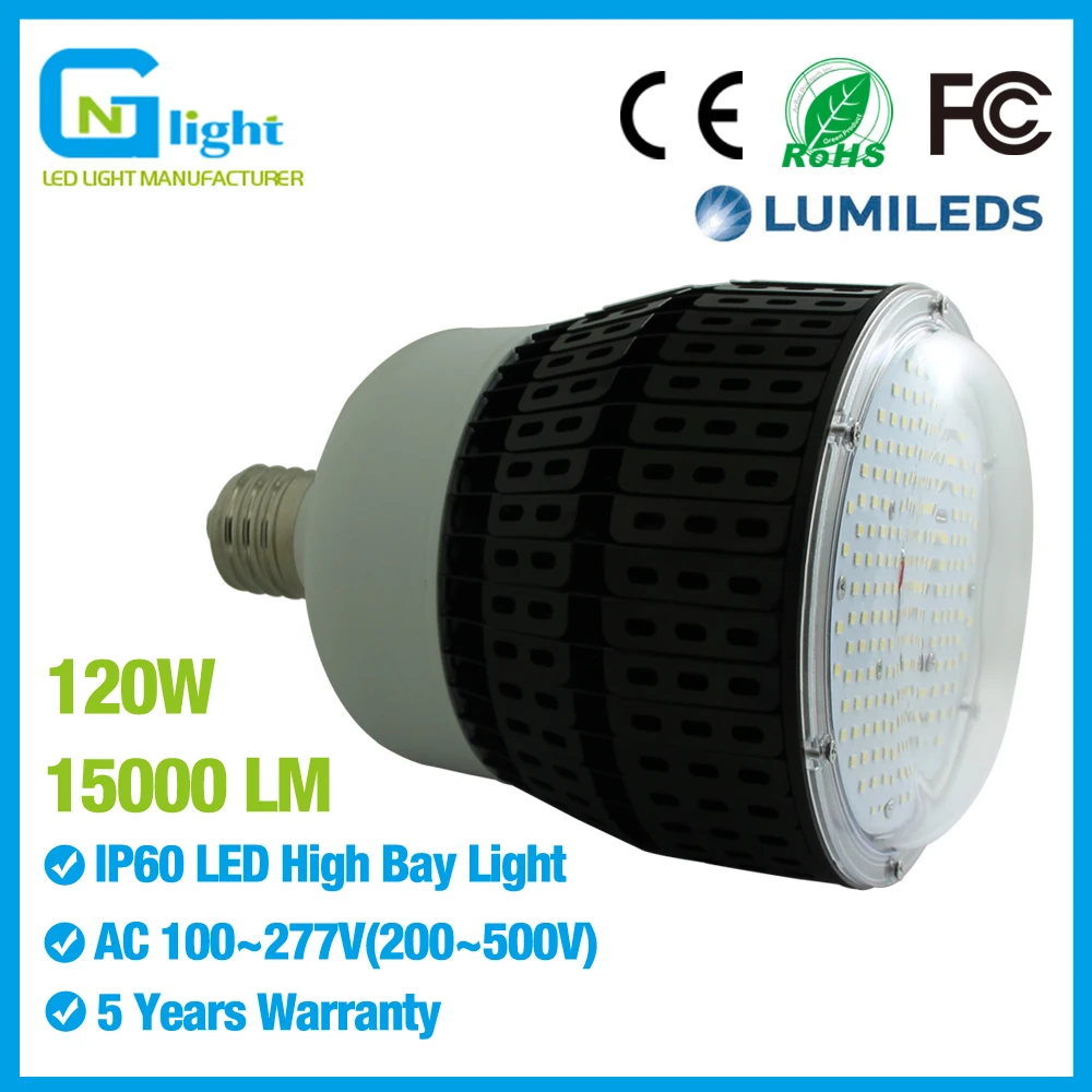 347v High bay fixture 400w metal halide replacement bulb 5700K Daylight ...