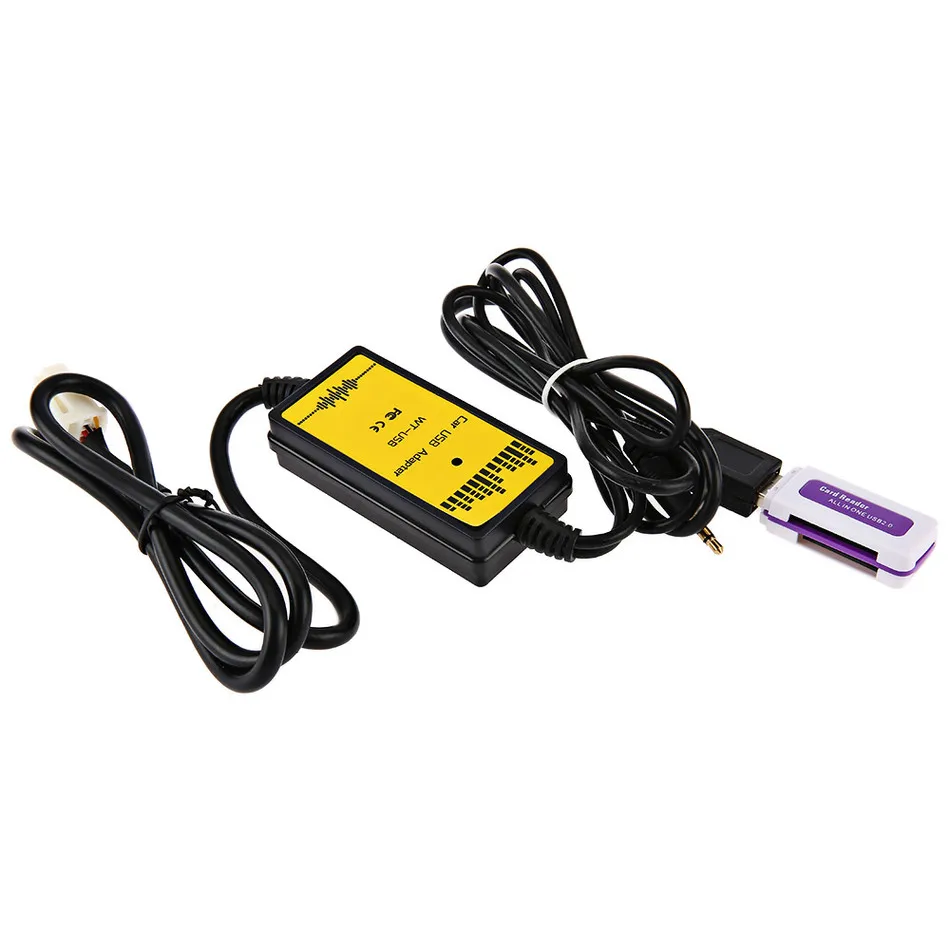 Car CD Adapter MP3 Audio Interface AUX SD USB Data Cable Adapter 12P ...