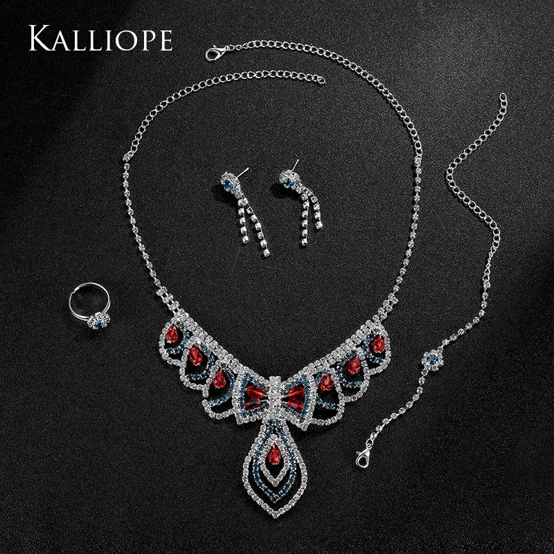 New-exquiiste-red-rhinestone-jewlery-sets-romantic-style-for-bridal ...