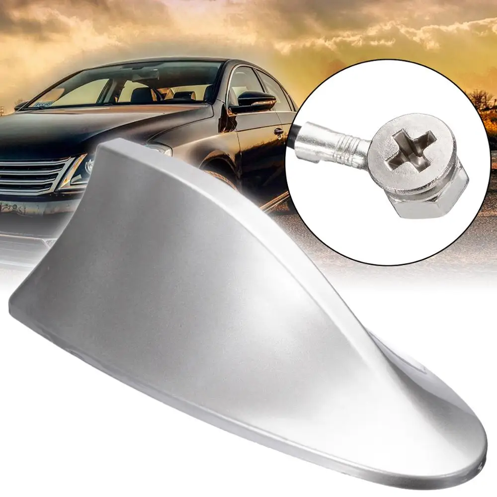 Car Shark Fin Antenna Auto Radio Signal Aerials Roof Antennas Radio FM ...