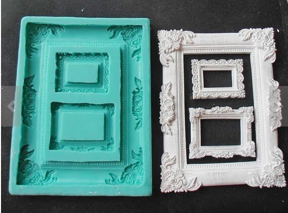 PRZY Mirror/picture Frame Molds Handmade Fondant Molds Gypsum Chocolate ...