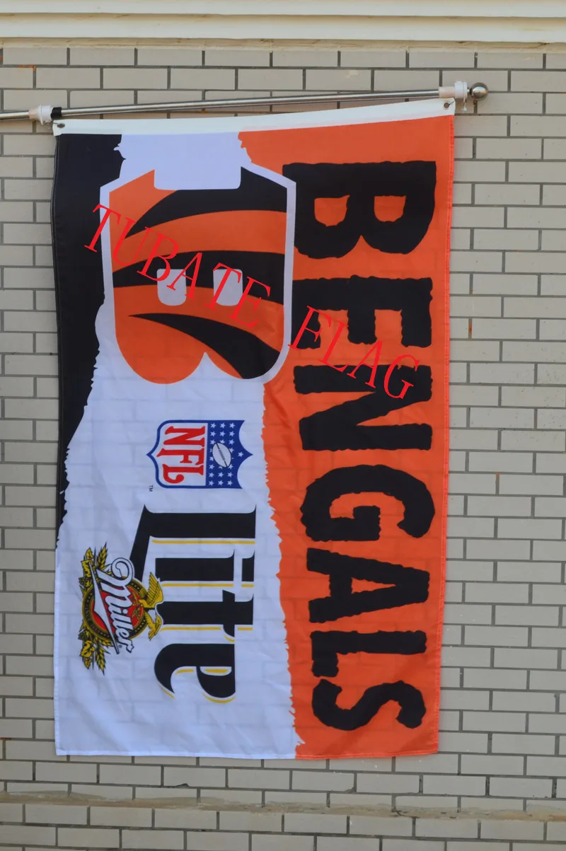 Cincinnati Bengals Large Indoor Outdoor Banner Flag Custom Any Flag ...