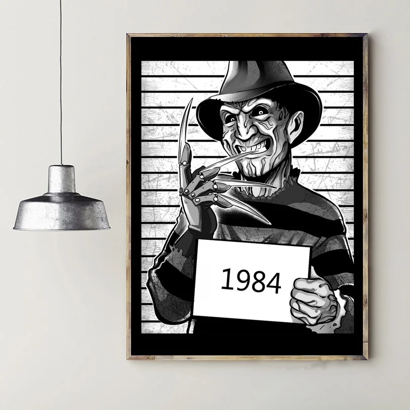 Freddy Krueger Movie Art Canvas Posters Print Wall Art Painting Nordic ...
