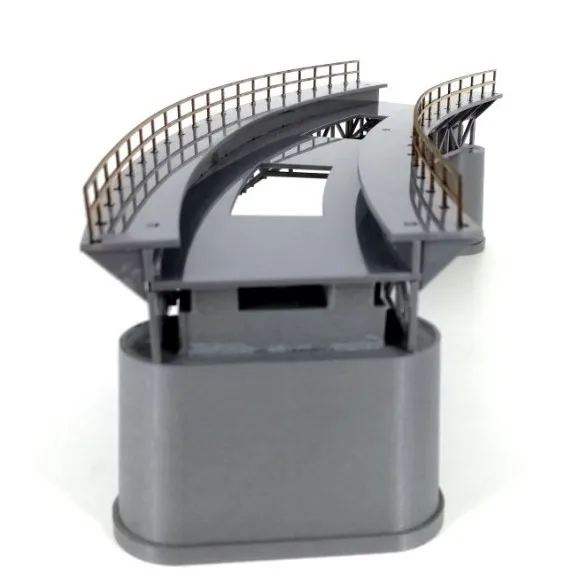 1/87 Model Train ho scale diy Curved Railway Bridge Building Sand Table ...