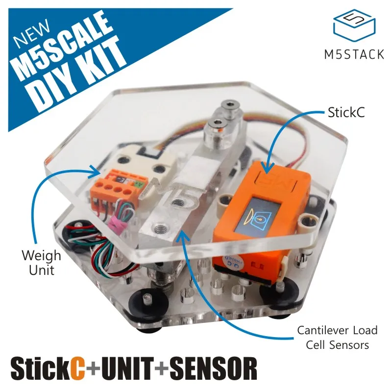 M5Stack SCALE DIY ชุดรวมน้ำหนัก SENSOR อิเล็กทรอนิกส์ความแม่นยำสูงเครื่องชั่งน้ำหนัก|อุปกรณ์ ...