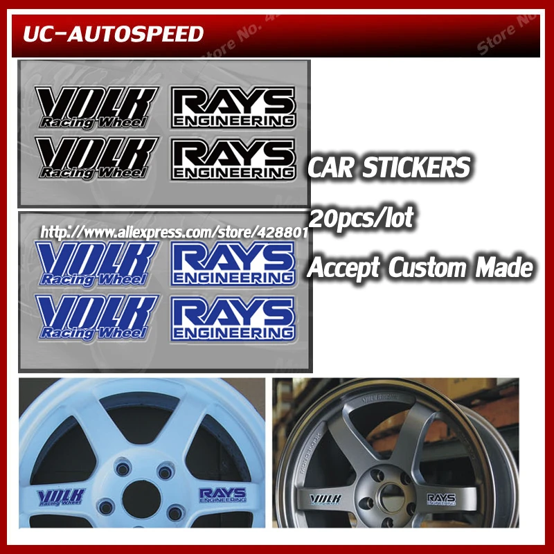 Car Sticker Decal Volk Racing Wheel Sticker Rays Engineering Wheel ...