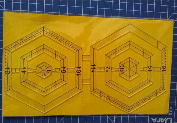 DIY sewing tool,two hexagon patchwork ruler,drawing template|tool wheel ...