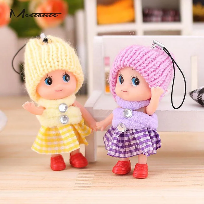 Meetcute Cute Kids Key Chain Toys Soft Interactive Baby Dolls Toy ...