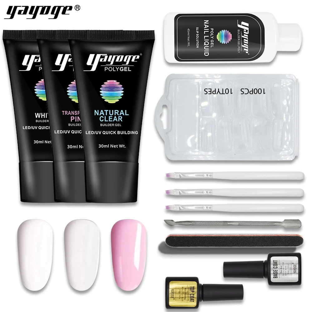 Yayoge Poly Gel Set Qucik Builder Uv Gel Nail Polish Art Fast Building
