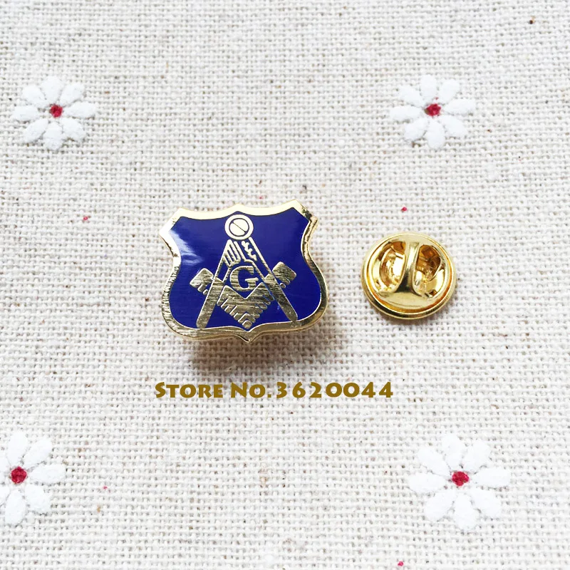 20pcs Free Masons Enamel Pins Badge Blue Lodge Square and Compass with ...