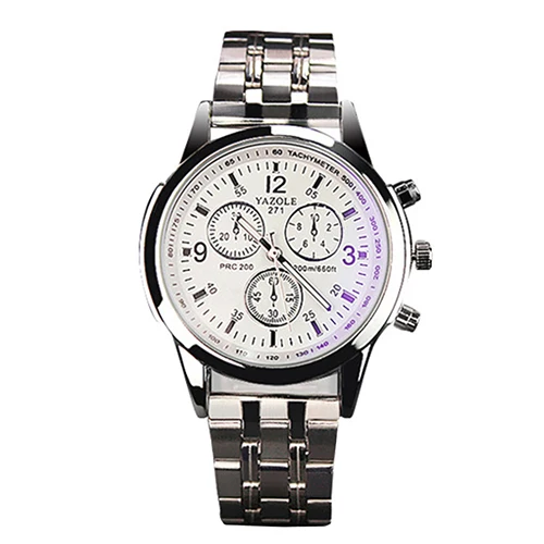 Men Luxury Stainless Steel Band Arabic Numerals Round Dial Business ...